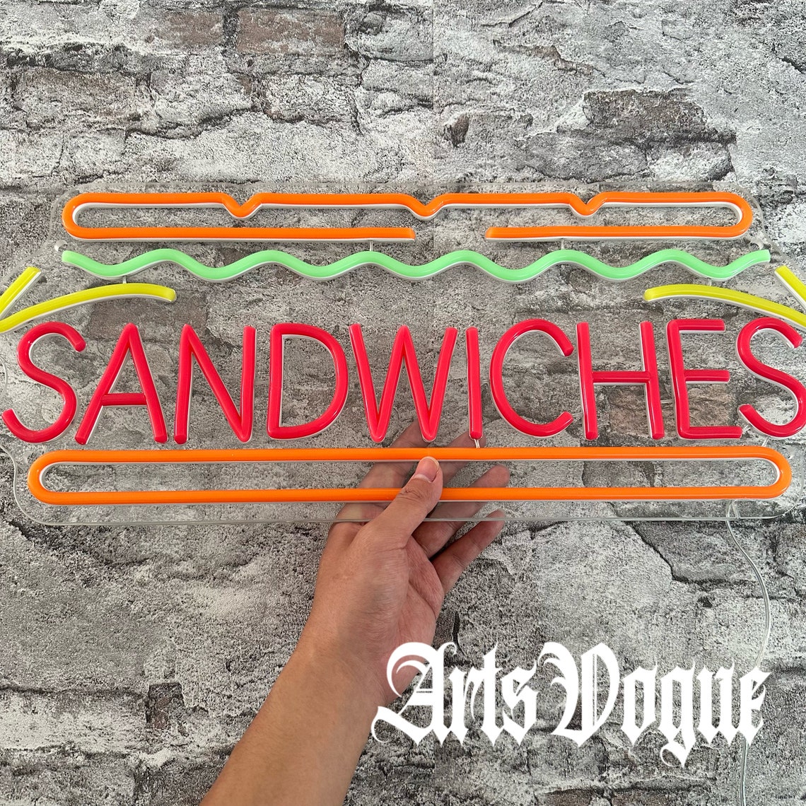 Sandwiches Neon Sign, Custom LED Sandwiches Neon Sign, Restaurant Food ...