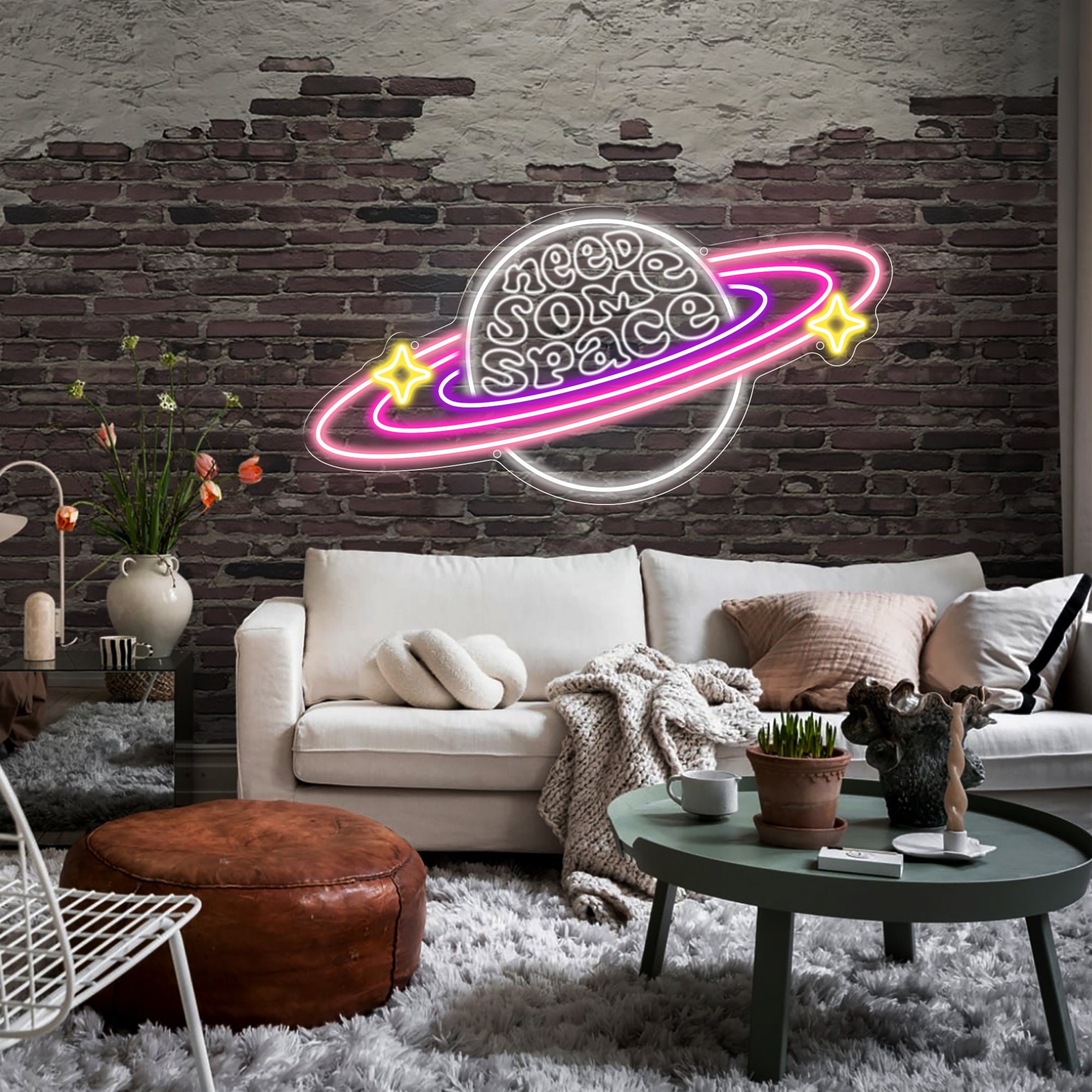 Planet Neon Sign, Space Neon Sign, Custom Saturn Decor, Wall Decor Art ...