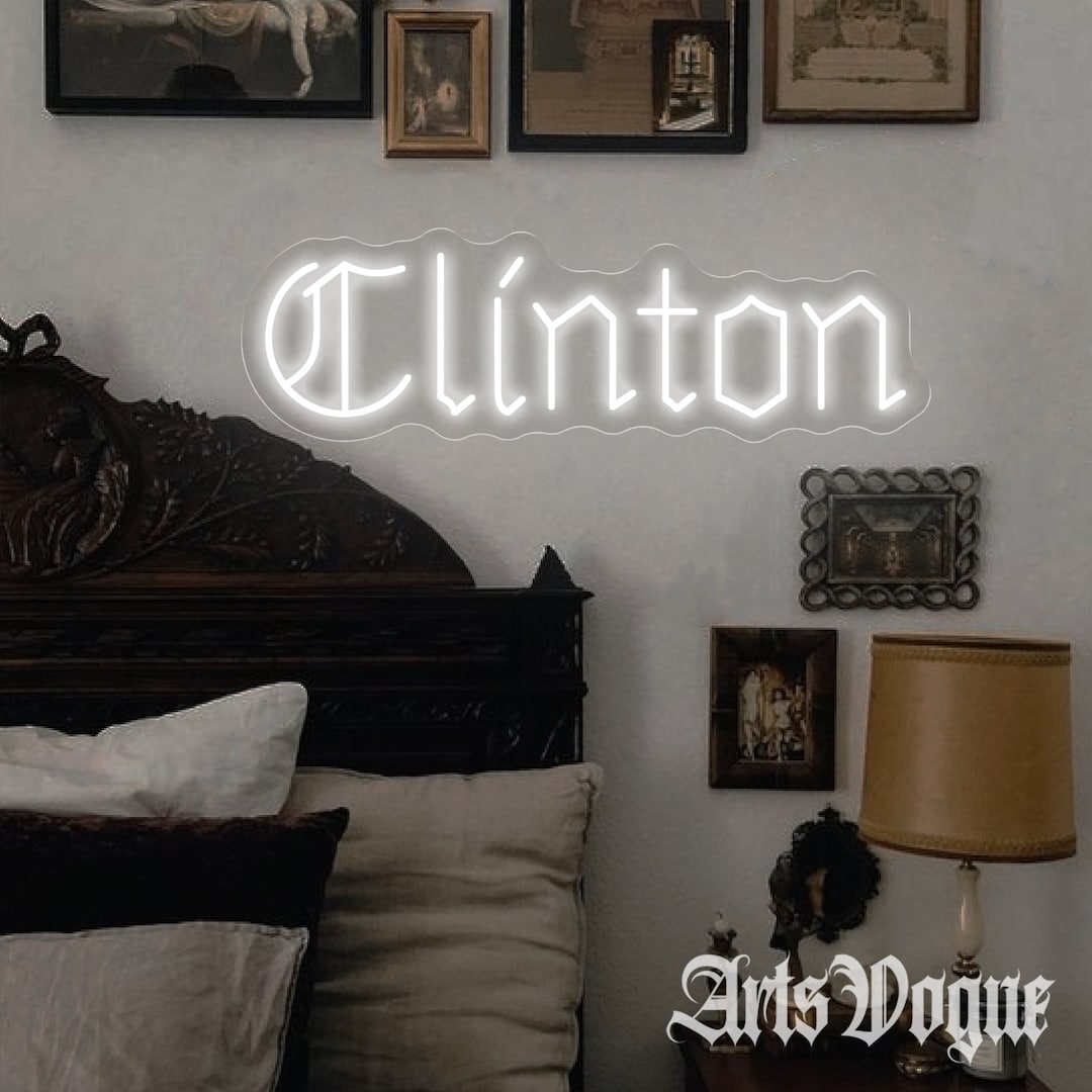 Custom Gothic Name Neon Sign,custom Name Neon Sign, Gothic Decor ...