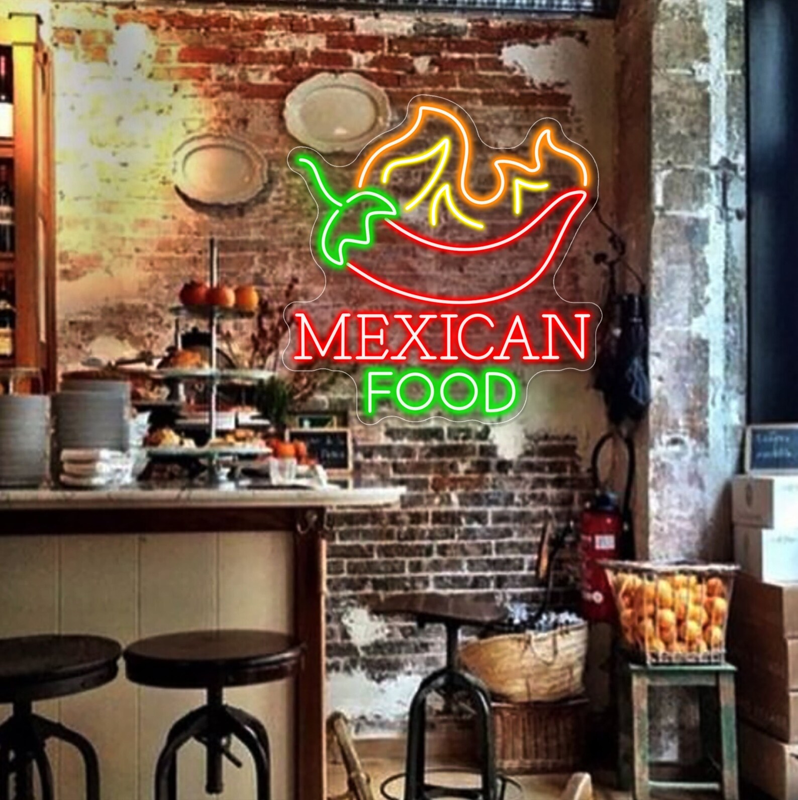 Mexican Food Neon Light,mexican Restaurant Neon Sign Custom,mexican ...