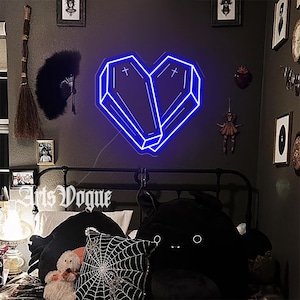 Coffin Heart Neon Sign,custom Coffin Sign,heart Coffin LED Sign,gothic ...
