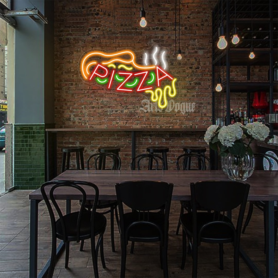 Pizza Neon Sign,custom Pizza Bar Led Sign,restaurant Food Neon Sign Art ...