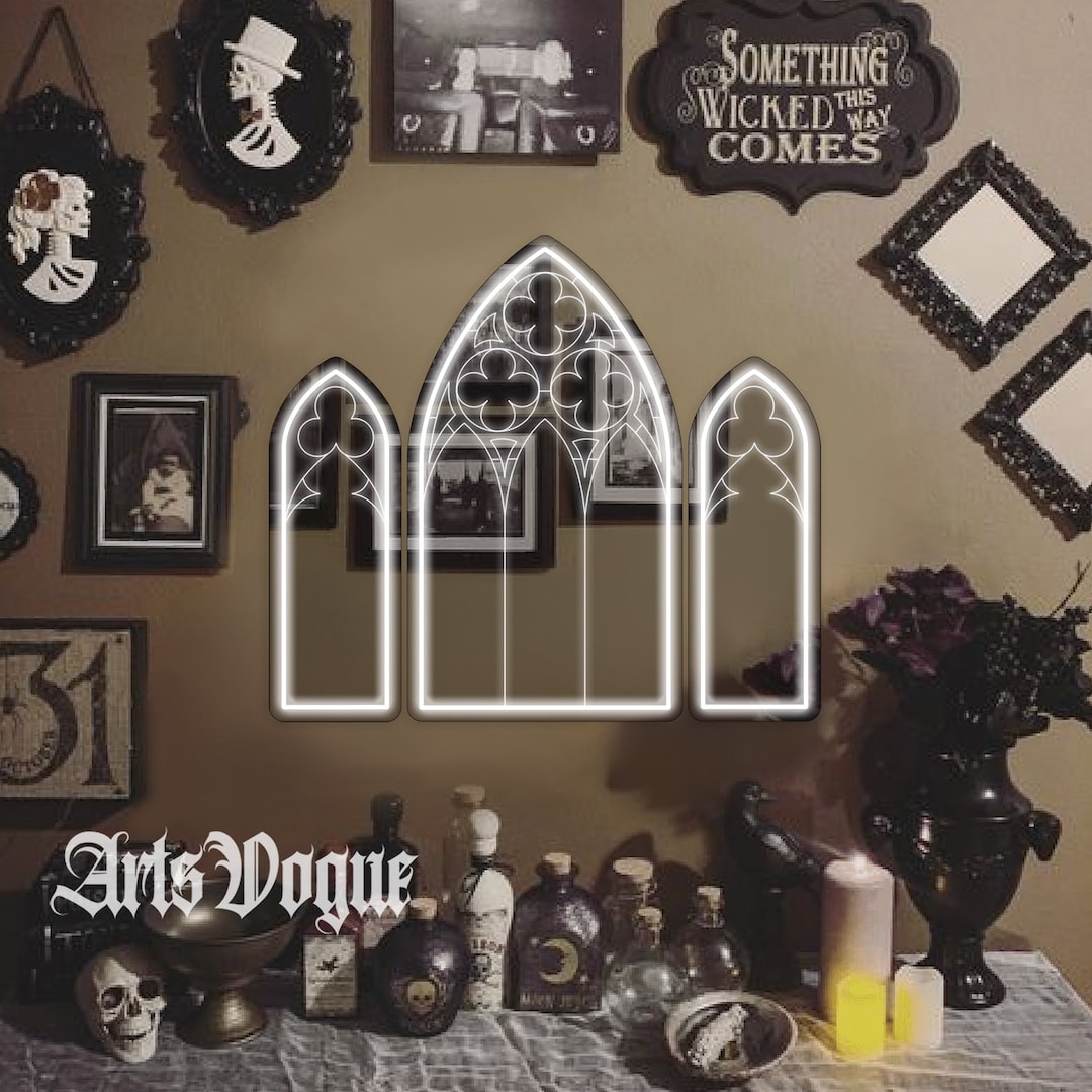 Gothic Mirror, Gothic Cathedral Window Neon Sign, Gothic Neon Light ...