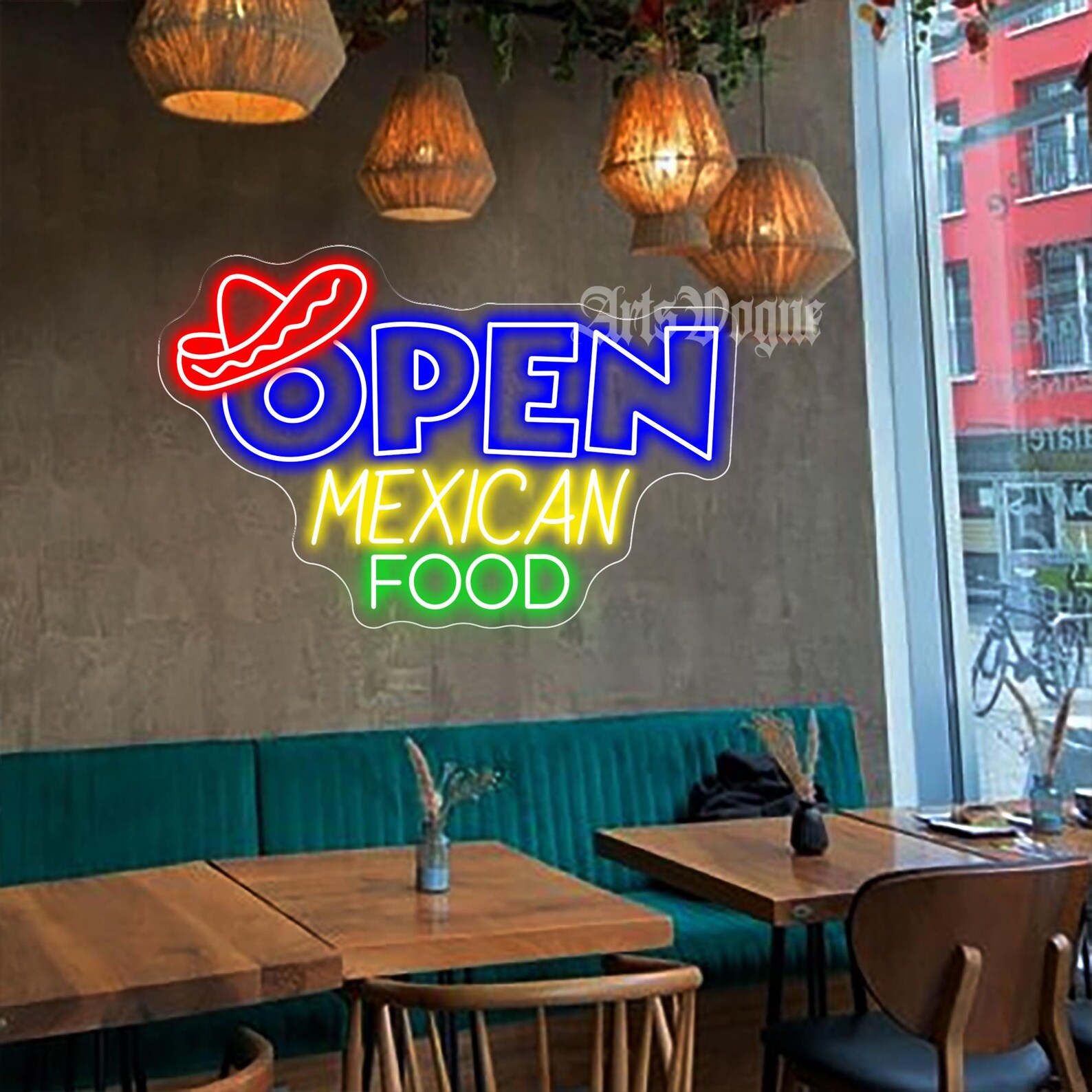 Mexican Food Neon Light,custom Mexican Restaurant Decor Taco Party Fast ...