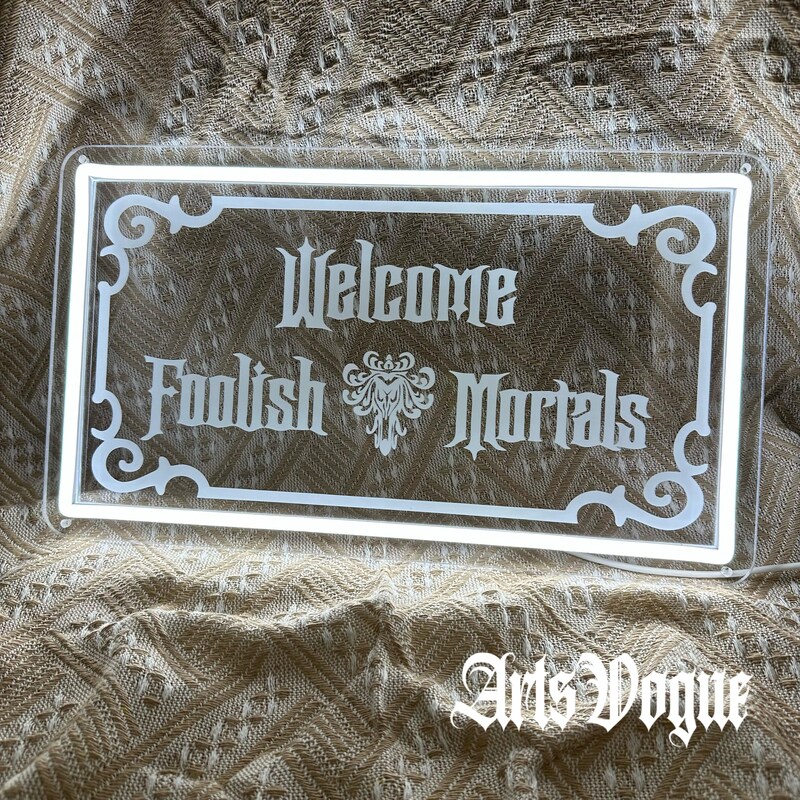Welcome Foolish Mortals Sign - Etsy