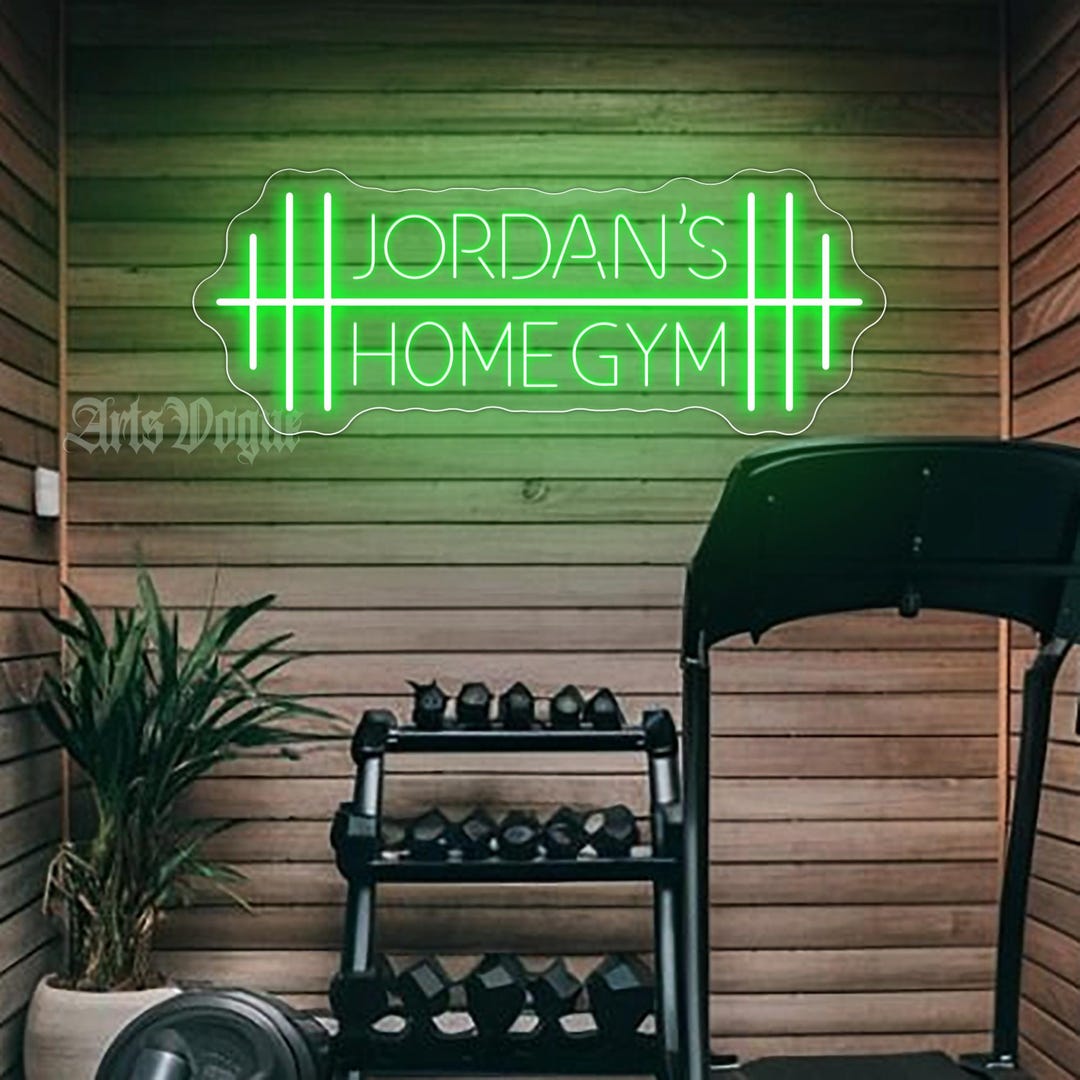 Custom Name Home Gym Neon Sign, Personalized Power House Sign,crossfit ...