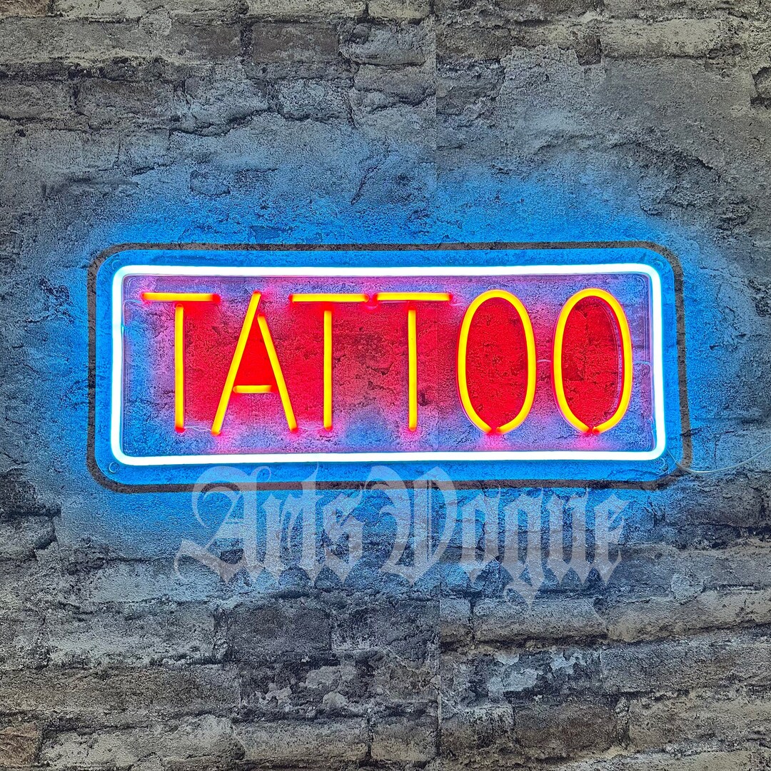 Tattoo Neon Light,tattoo Studio Neon Sign Custom,tattoo Room Wall Decor ...