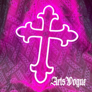 Cross Neon Sign,custom Y2k Style Cross Light Sign,cross Gift, Cross ...