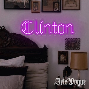 Custom Gothic Name Neon Sign,custom Name Neon Sign, Gothic Decor ...