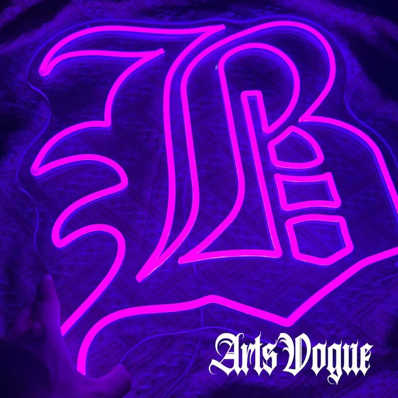 Custom Gothic Font Letter Neon Sign, Custom A-Z Name Neon Light,old ...