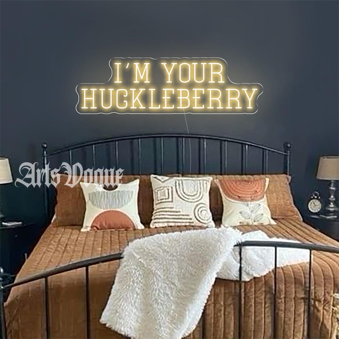 I'm Your Huckleberry Neon Sign,western Movie Decor,western Cowboy Bar ...