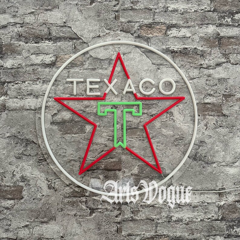 Texaco Neon Sign,custom Garage Led Sign,gas Station Neon Light,workshop ...