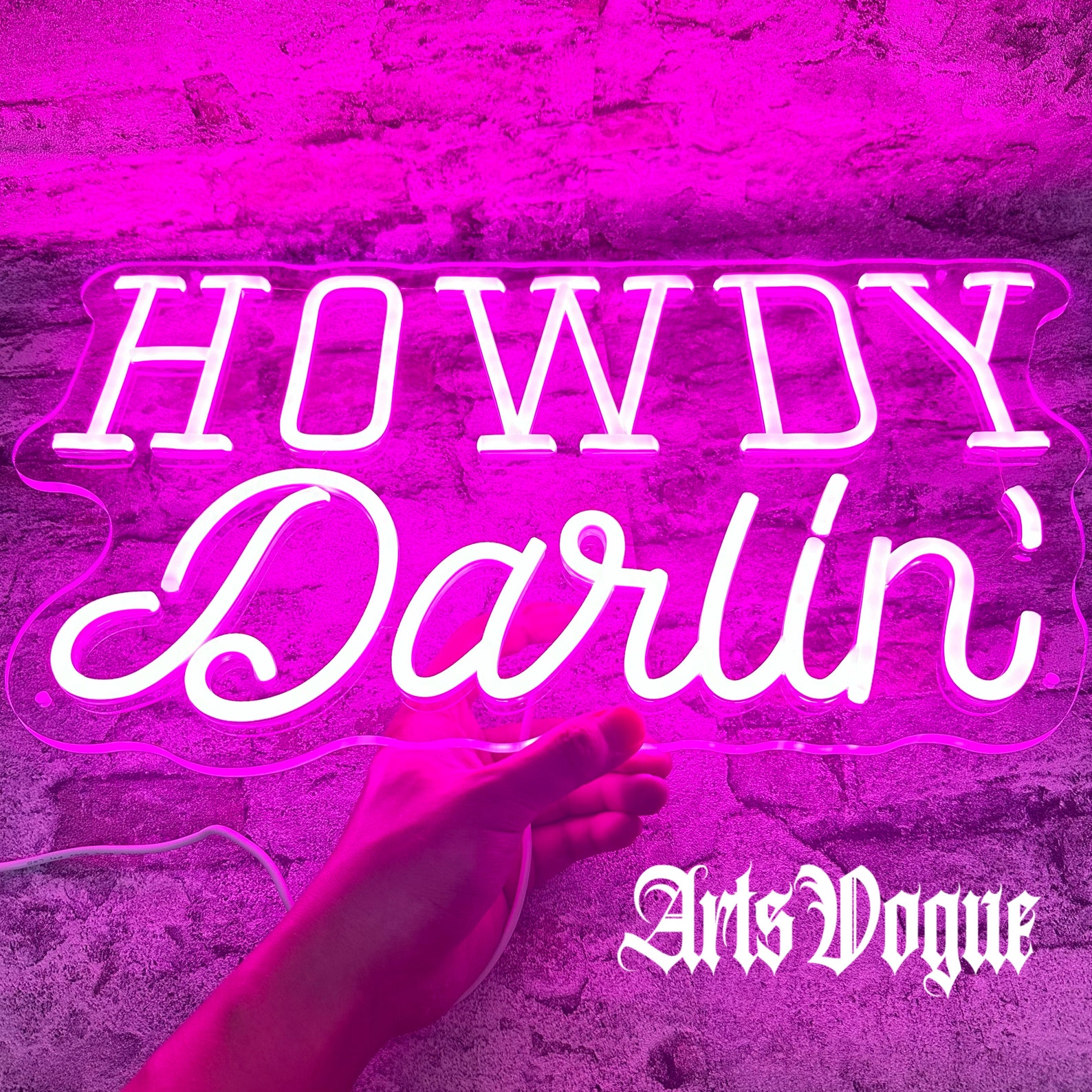 Howdy Darlin Neon Sign,custom Western Cowgirl Led Neon Light,cowboy ...