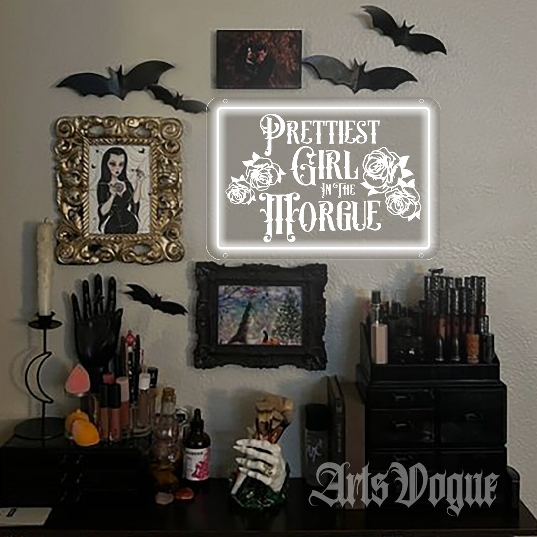 Prettiest Girl in the Morgue Neon Sign,custom Gothic Neon Light, Goth ...