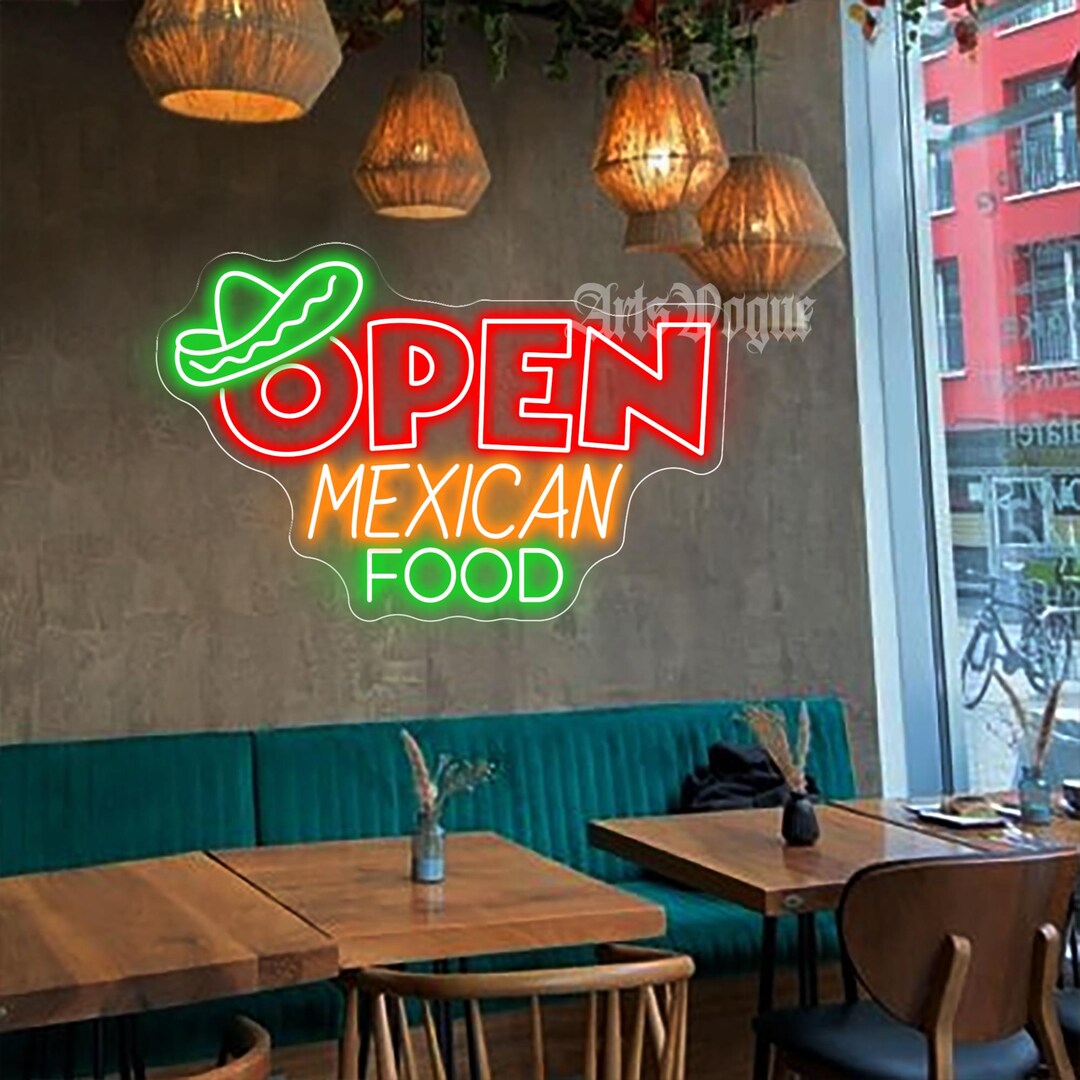 Mexican Food Neon Light,custom Mexican Restaurant Decor Taco Party Fast ...
