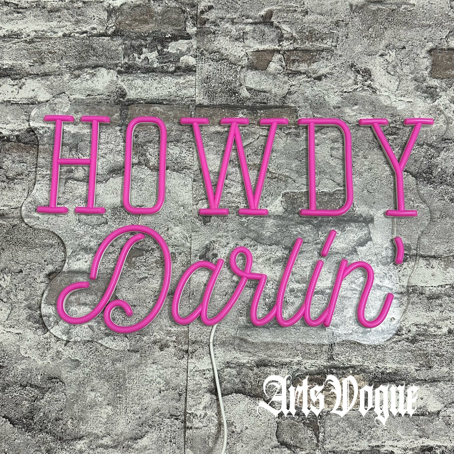 Howdy Darlin Neon Sign,custom Western Cowgirl Led Neon Light,cowboy ...
