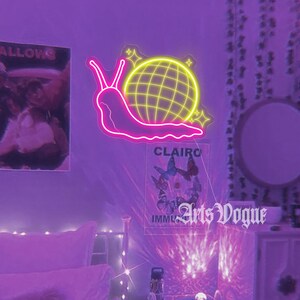 Disco Ball Snail Neon Sign, Custom Disco Party Sign, Disco Party Decor ...