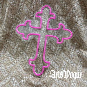 Cross Neon Sign,custom Y2k Style Cross Light Sign,cross Gift, Cross ...