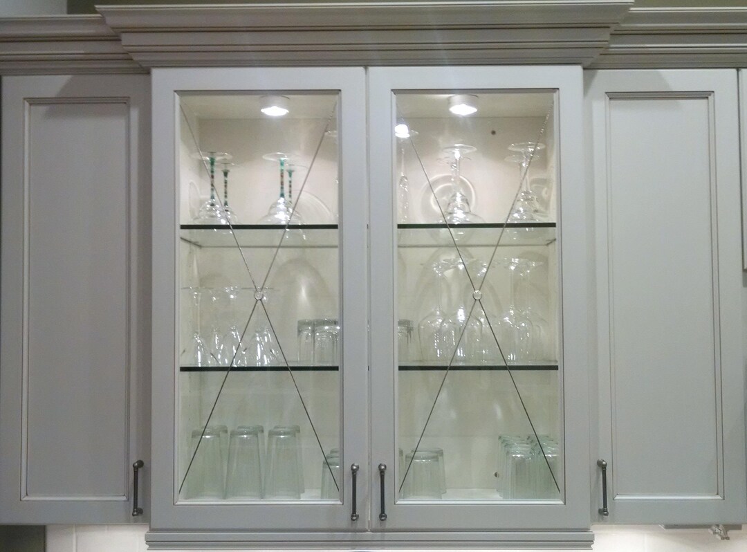 Decorative Glass Insert for Kitchen Cabinet Doors - Chester - Medium ...