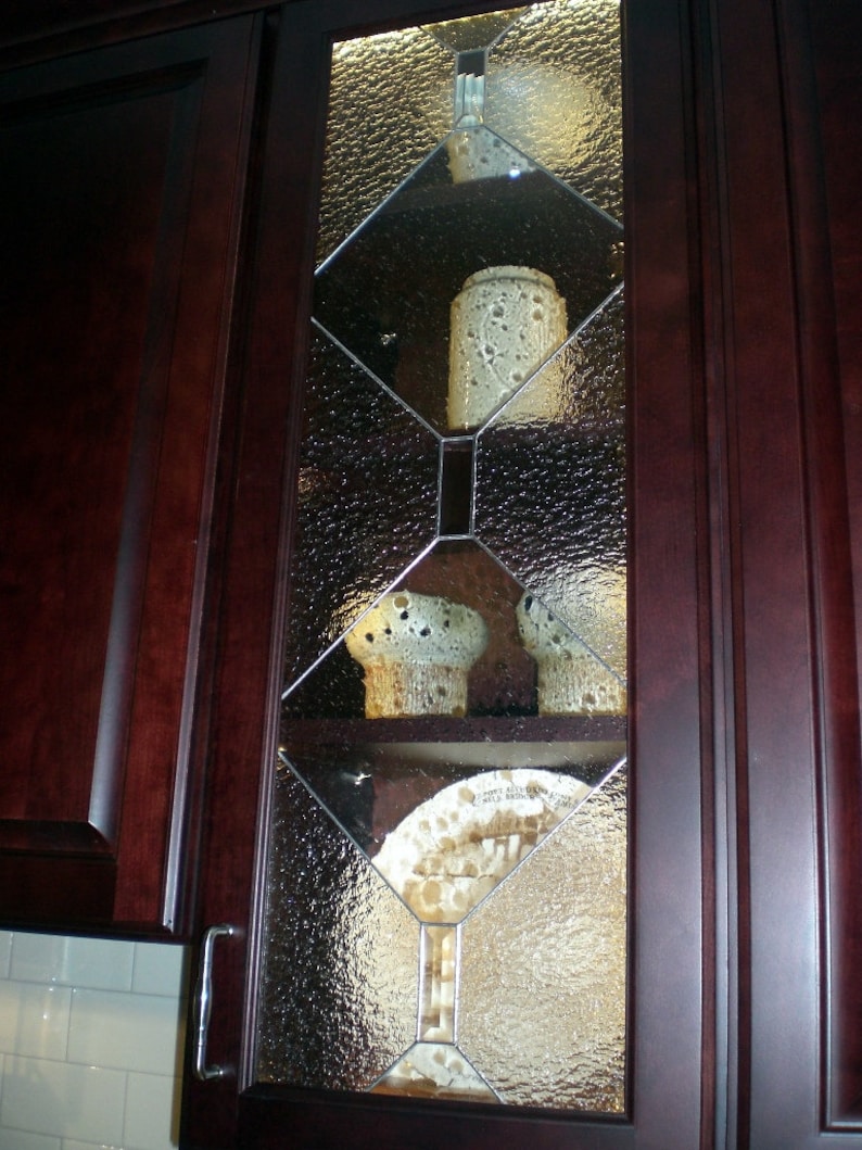 Unique Custom Made Kitchen Cabinet Glass Inserts - Astoria - Etsy
