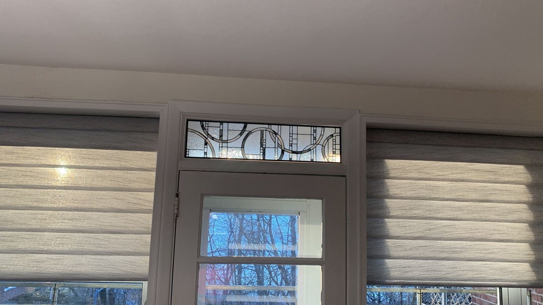 Handcrafted Stained Glass Window Transom: Modern Design - Etsy
