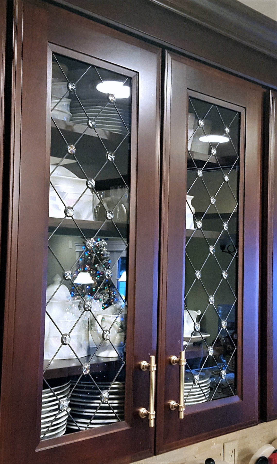 Unique Custom Made Kitchen Cabinet Glass Inserts Savannah - Etsy