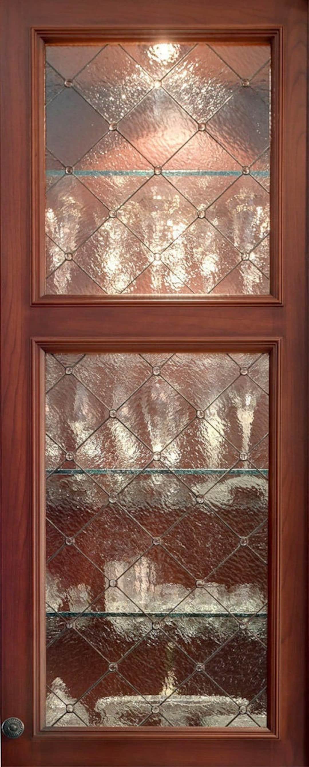 Unique Custom Made Kitchen Cabinet Glass Inserts - Savannah Small Size ...