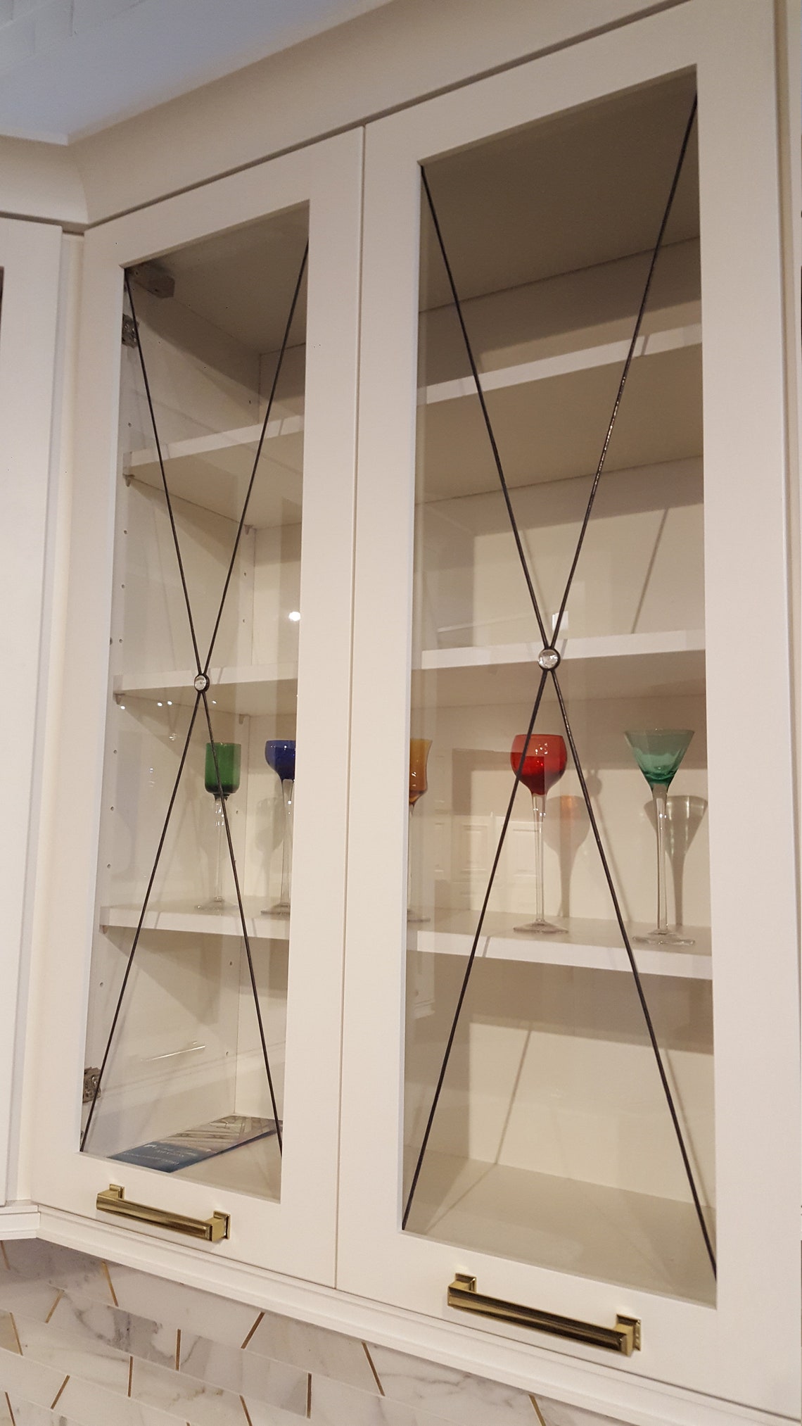 Decorative Glass Insert for Kitchen Cabinet Doors - Chester - Medium ...