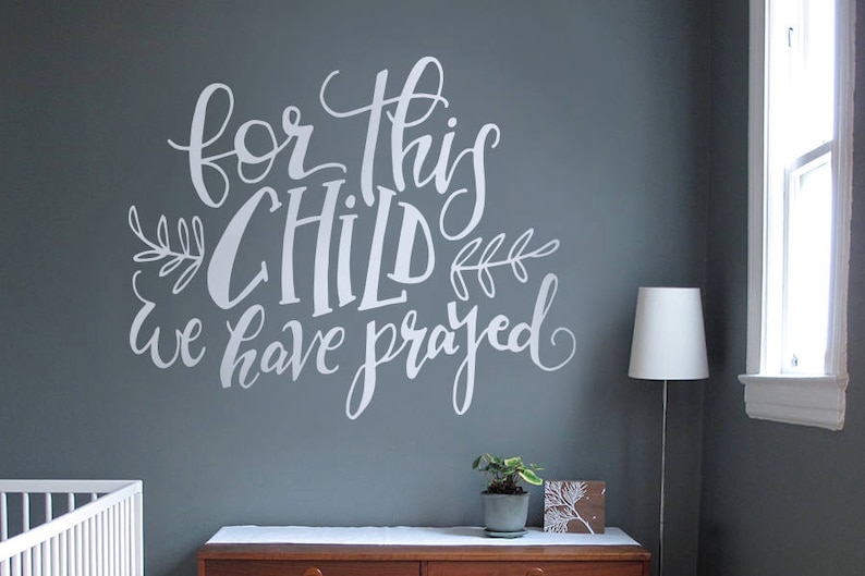 For This Child We Have Prayed Decal | Bible Verse Wall Art for Baby | 1 ...