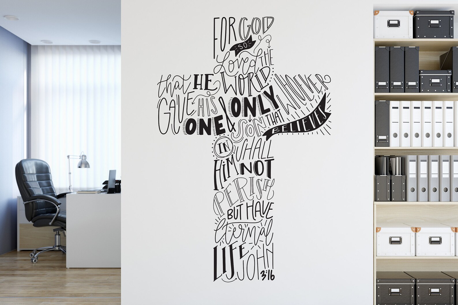 Sunday School Wall Decal for God so Loved the World John | Etsy