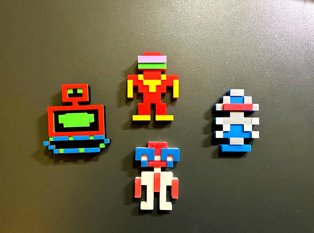 Robotron 2084 Foes Layered Hidden Magnet 80's Retro Arcade Characters ...