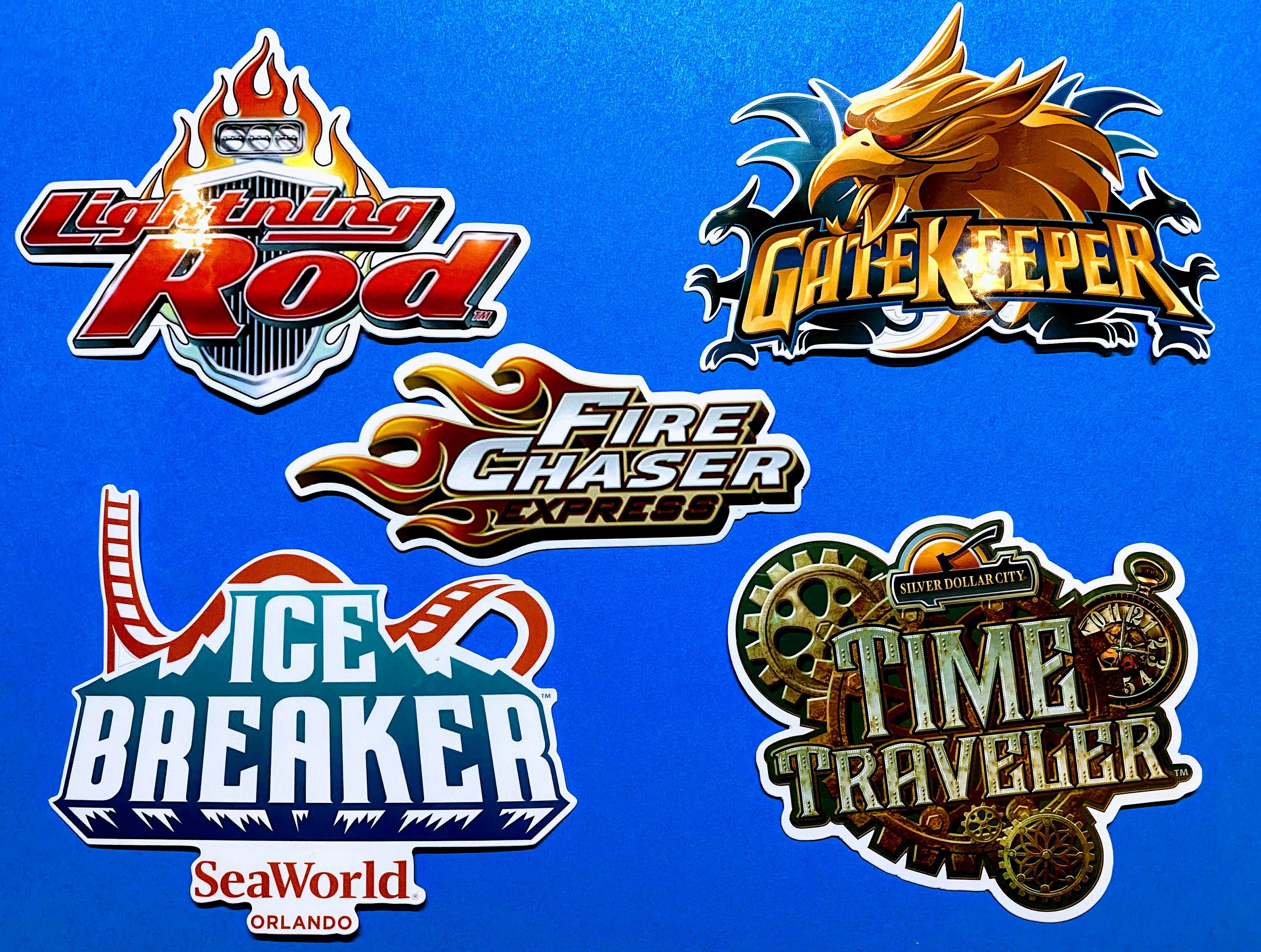 Electronics & Accessories 5 Piece Die-Cut Waterproof Roller Coaster ...