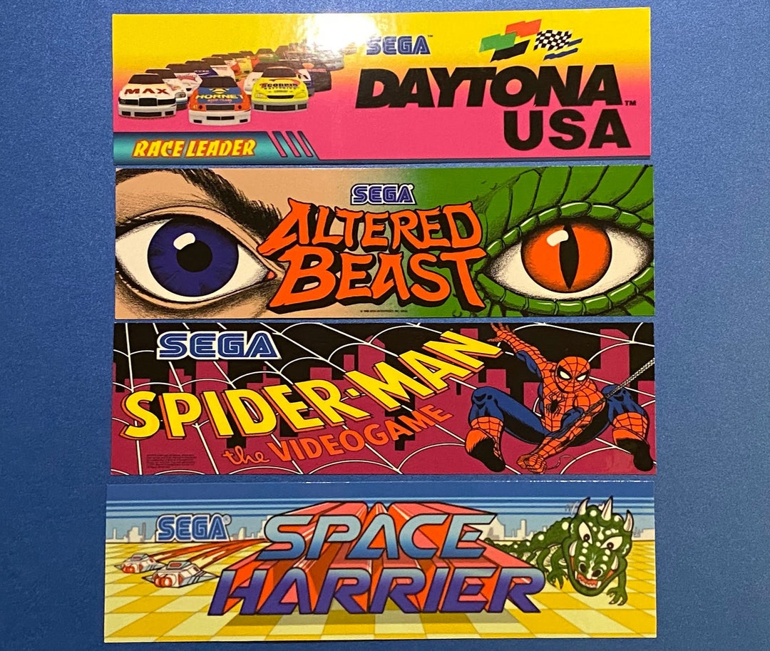 4 Pc MINI Arcade Marquee Stickers SEGA Retro Classics - Etsy