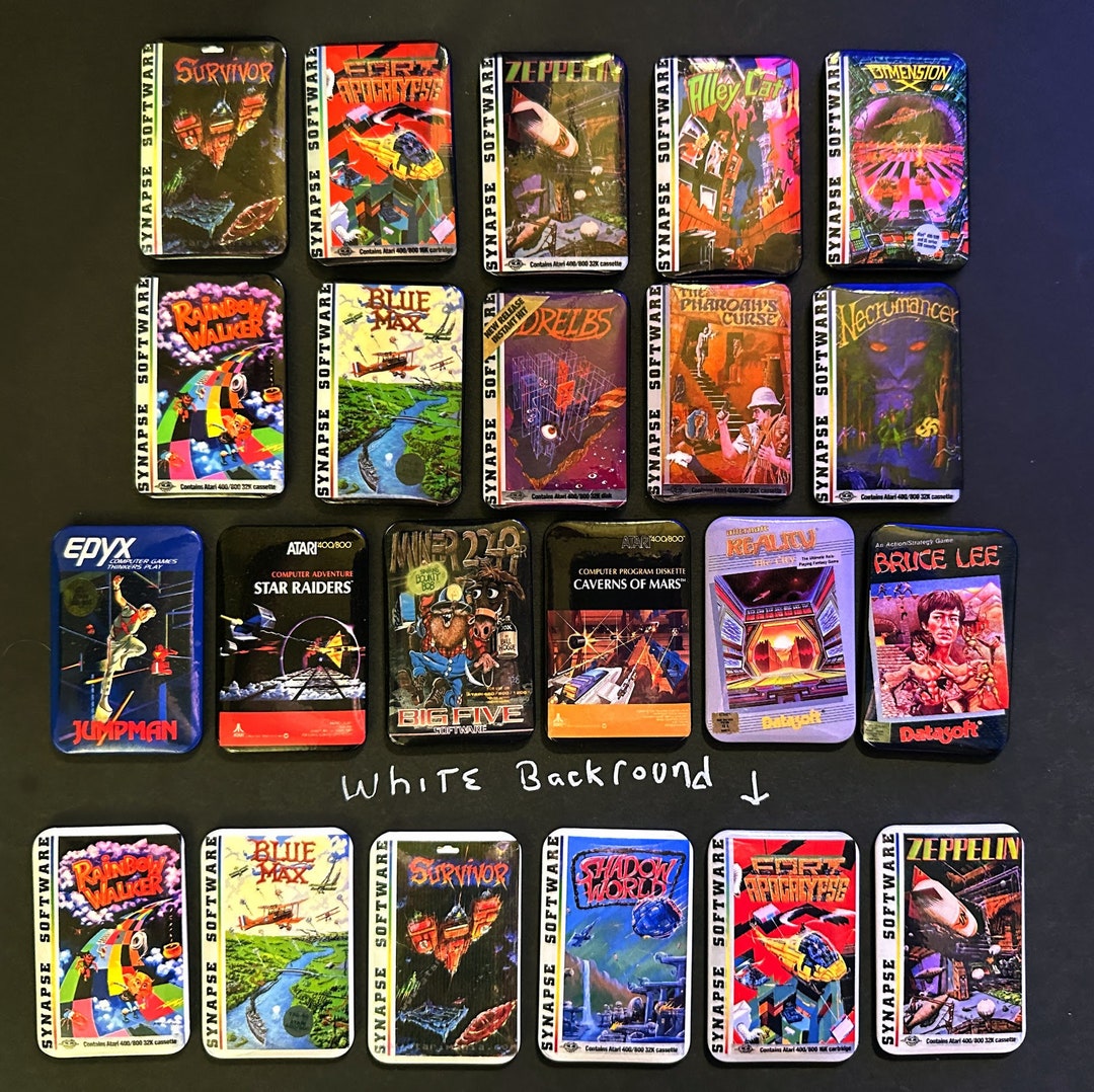 Atari 8-bit Classics Game Box Covers Mini Magnets 1 1/2 X 2 1/4 Synapse ...
