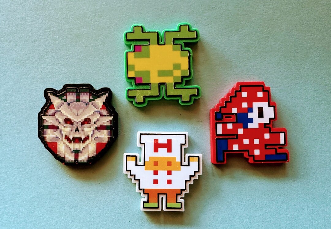 Classic Arcade Character Magnets 1 Vinyl / Plastic Fusion Magnet Glossy ...