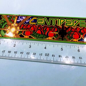 4 Pc MINI Arcade Waterproof Marquee Stickers Centipede Tron Burgertime ...