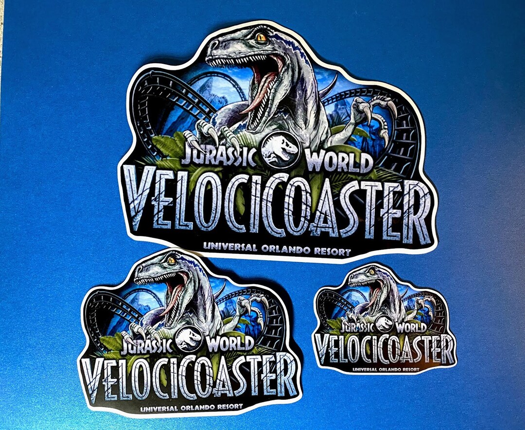 Velocicoaster Inspired Die Cut 3 Piece Laminated Sticker Set ...