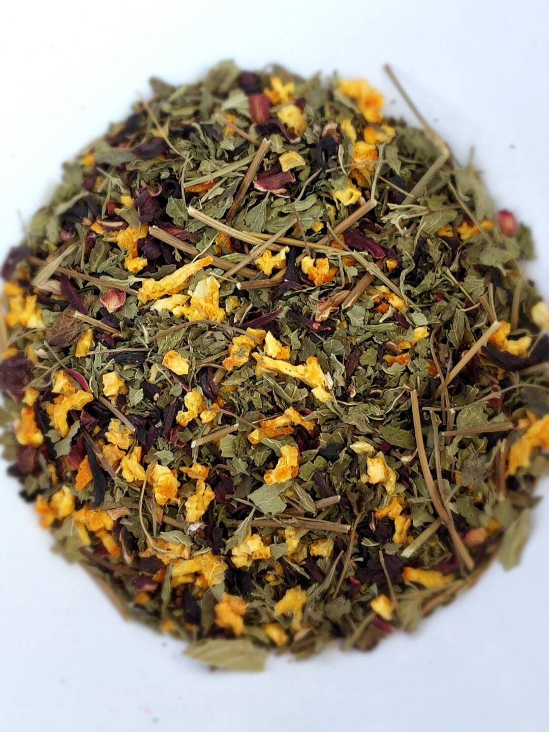 Zesty Tea Blend With Lemon Balm, Hibiscus, and Orange - Etsy