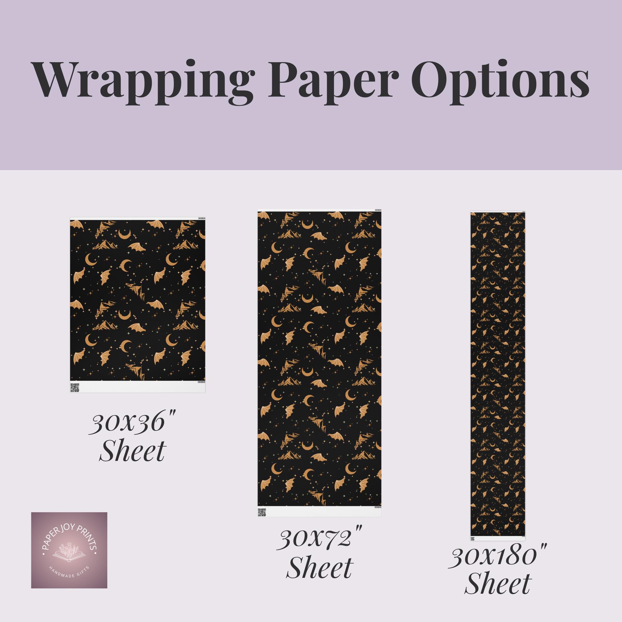 ACOTAR Themed Night Court Wrapping Paper Design Wing Pattern Star Theme ...