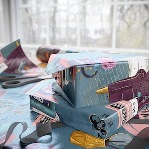 Booktok Wrapping Paper Cozy Reading Themed Gift Wrap Book Lover ...