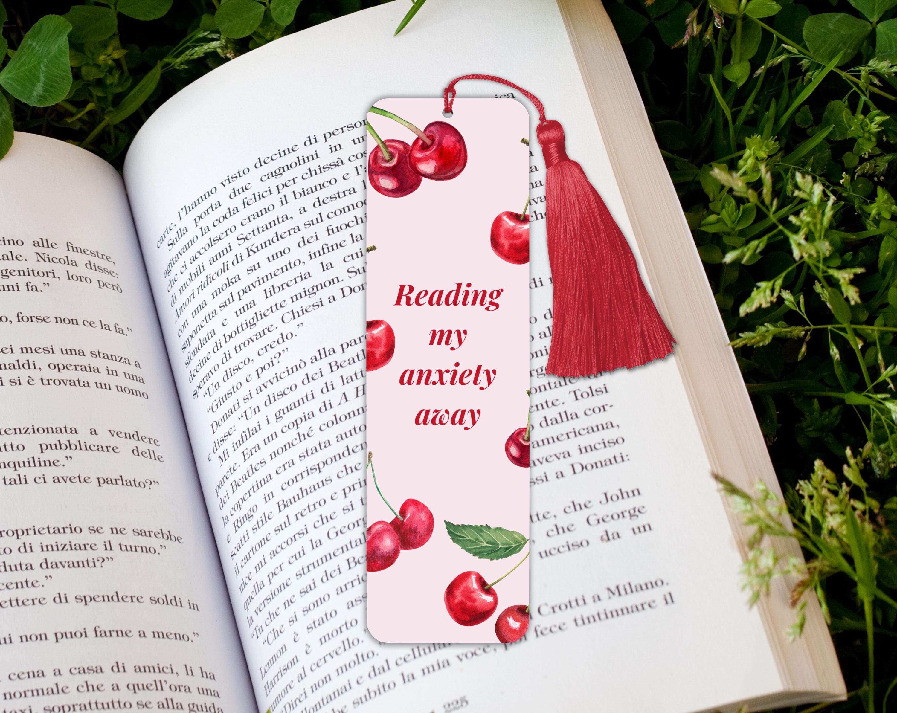 Anxiety Relief Bookmark Funny Cherry Bookmark Gift for Book Lovers ...