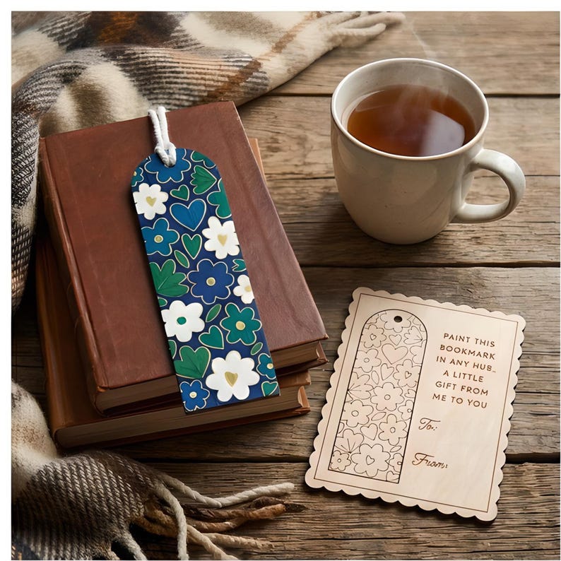 Wooden Bookmark Kit Painting Set Craft Activity Book Lover Creative ...