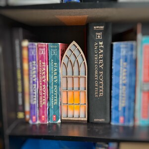 Gothic Window Book Nook With LED Light: Medieval Bookshelf Decor - Etsy