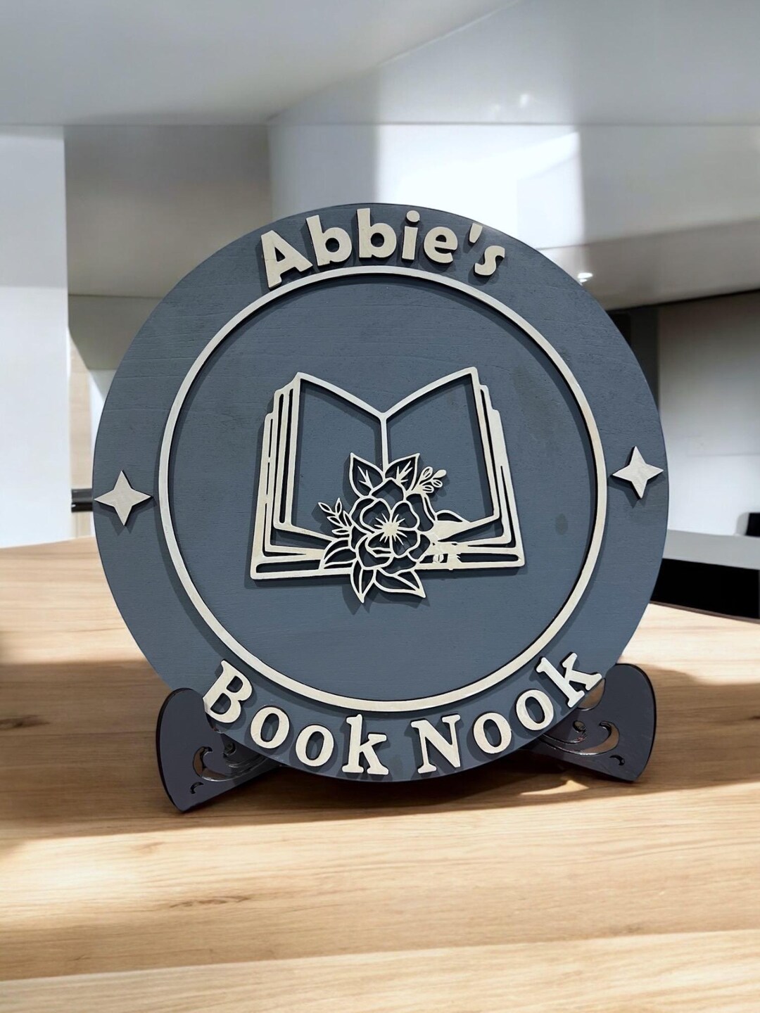Custom Wooden Home Library Sign Personalized Handmade Sign for Book ...