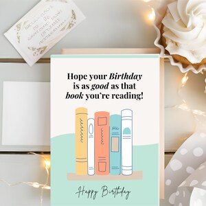 Bookish Birthday Card Literary Birthday Card Book Lover Greeting Card ...