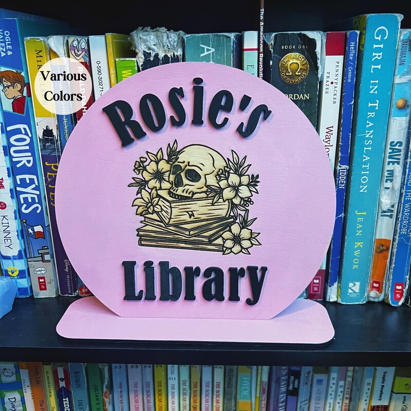 Custom Library Sign - Etsy