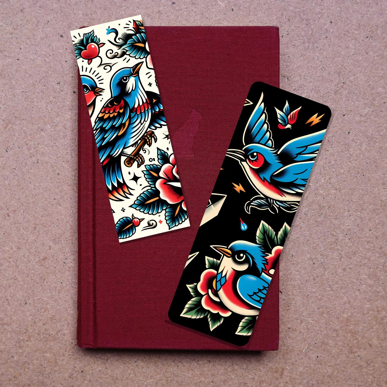 Tattoo Inspired Bookmark Vintage Sailor Flash Style Retro Book Lover ...