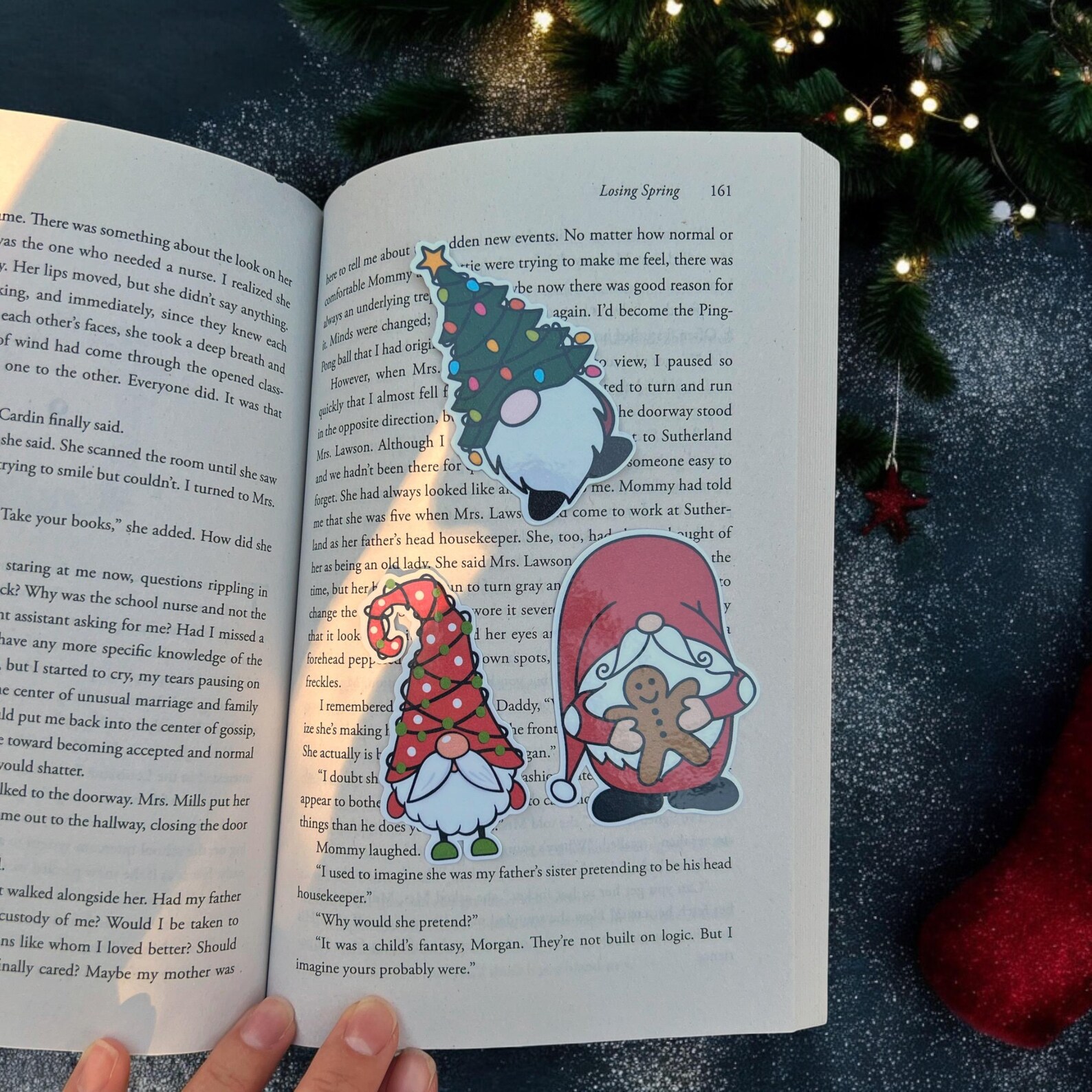 Christmas Gnome Bookmark Set Stocking Stuffer Gift Ideas Large and Mini ...