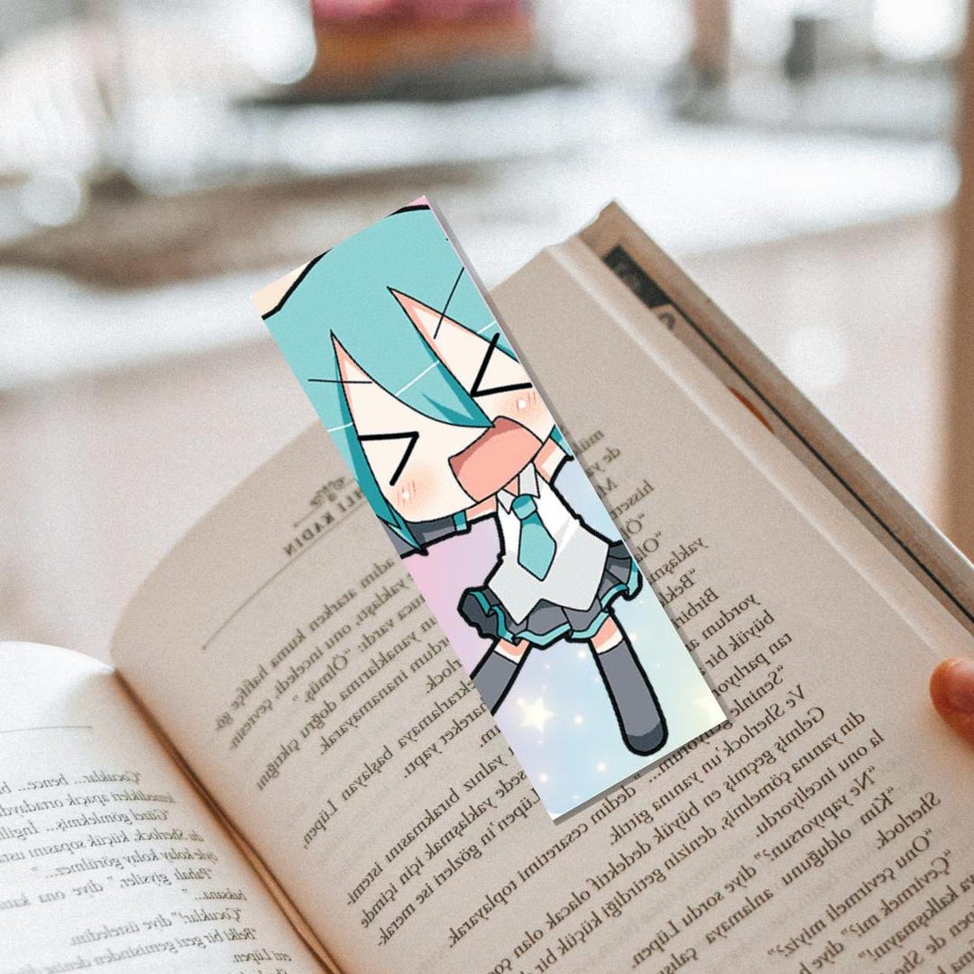 Miku Inspired Bookmark Cute Anime Chibi Style Bookmark for Vocaloid ...