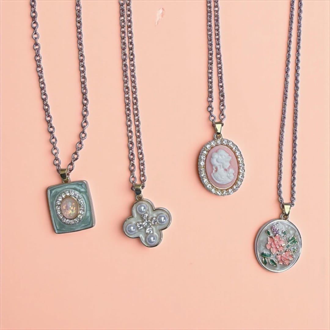 Regency Era Cameo Necklace Jane Austen Inspired Pearl Pendant Romantic ...